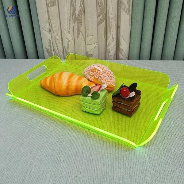 Quality PMMA Material Acrylic Tray Organizer Scratch Resistant Acrylic Serving Tray OEM for sale