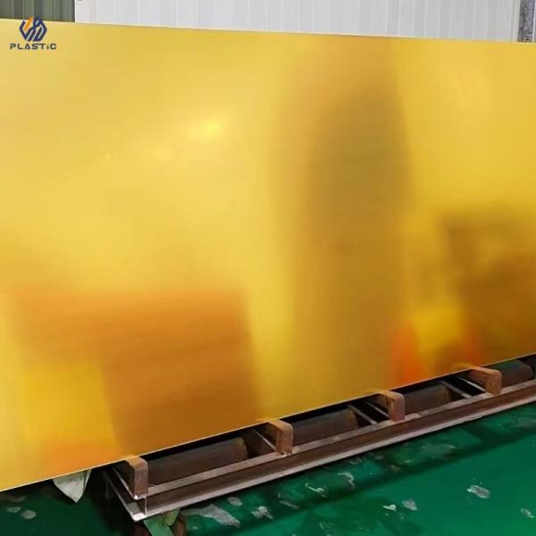 Quality 1.2g/cm3 Customizable Gold Mirror Acrylic Sheet For Wall Decorative for sale