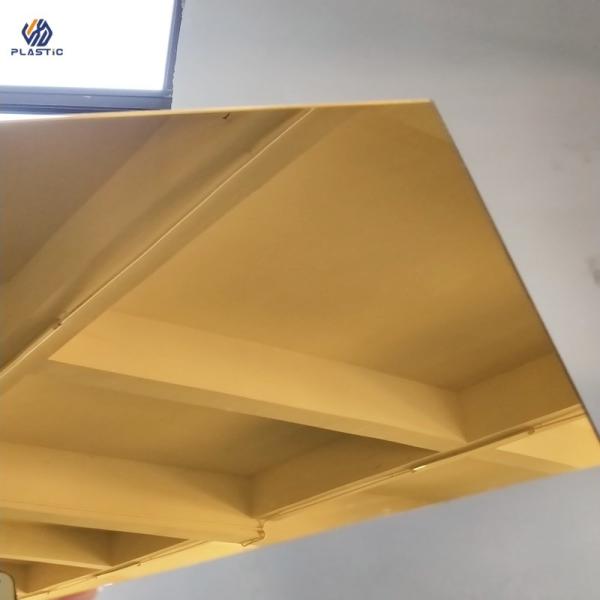 Quality 1.2g/cm3 Customizable Gold Mirror Acrylic Sheet For Wall Decorative for sale