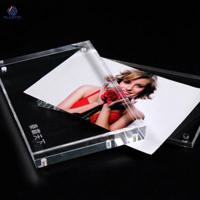 China Customized Logo Clear Acrylic Picture Frames With Strong Magnetic Adsorption for sale