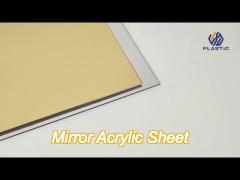 gold mirror acrylic sheet 4ft x 8ft size perspex mirror panels oem
