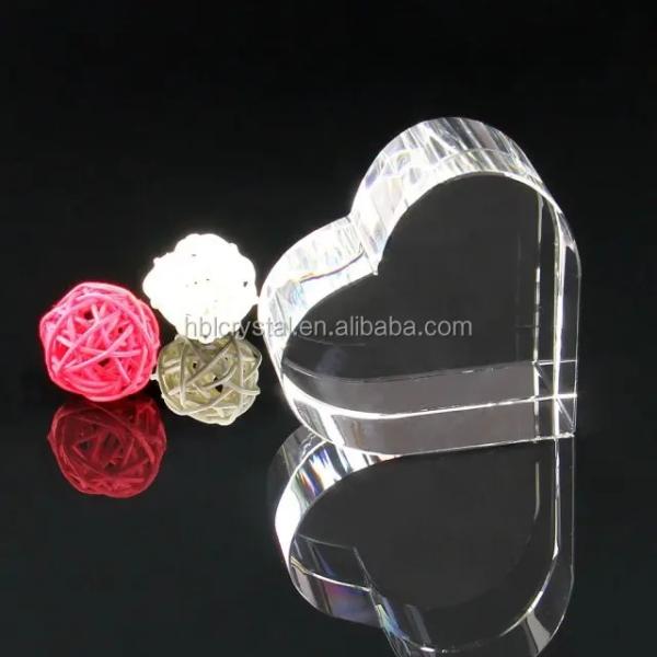 Quality Honor Of Crystal K9 Quality Heart Shaped Crystals Clear And Transparent Crystal For 3d Laser for sale
