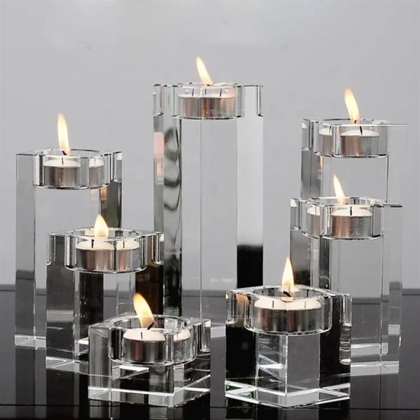 Quality Honor Of Crystal Wholesale Cheap Lighting Crystal Unity Votive Candleholder Diamond Crystal Glass Candle Holder for sale