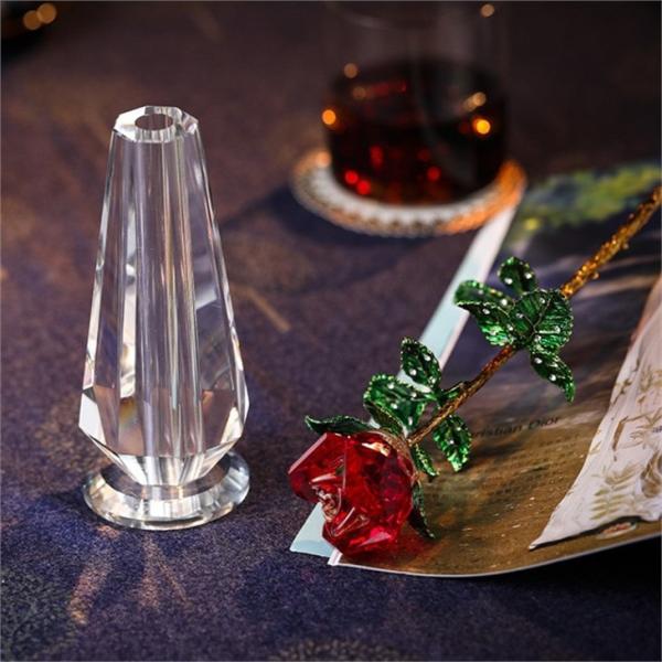 Quality Crystal Rose Gifts With Vase for sale