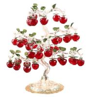 Quality 2022 Pujiang Wholesale Factory Handmade Cheap Crystal Apple Tree With Personaliz for sale