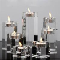 China Cube Modern Luxury Wedding Table Decorations Solid Crysta... for sale