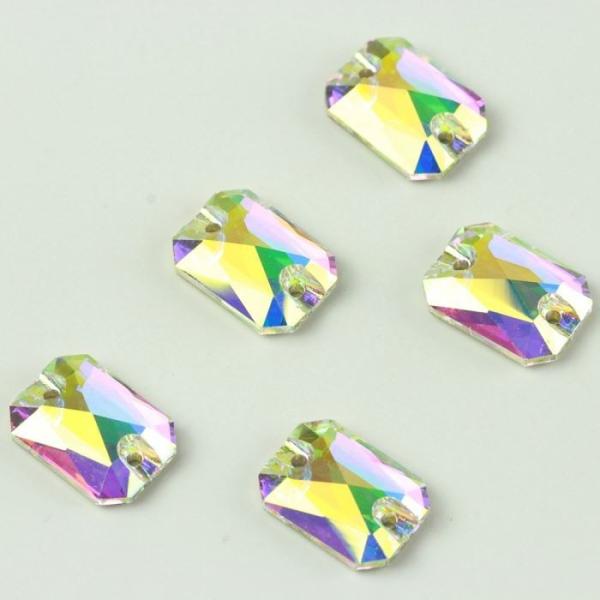 Quality 8-angle Rectangular Shape Crystal Flatback Stones DIY for sale