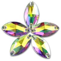 China Hand-stitched Two-hole Flatback Rhinestones for sale