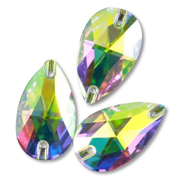 Quality Raindrop Shape Hand-stitched Double-hole Sew On Stones. for sale
