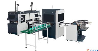 Cina Double-Station Fully Intelligent Automatic Rigid Box Box Making Machine for Bracelet Box in vendita