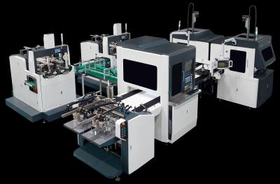 China Máquina de posicionamento de caixas rígidas de moldagem dupla de duplo posicionamento totalmente automática à venda