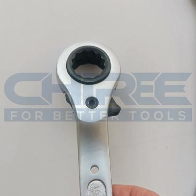 China Nuevo diseño de tipo de chorro de doble tamaño de conexión 19 x 22 mm de andamios Podger Ratchet longitud 250 mm como herramientas de construcción en venta