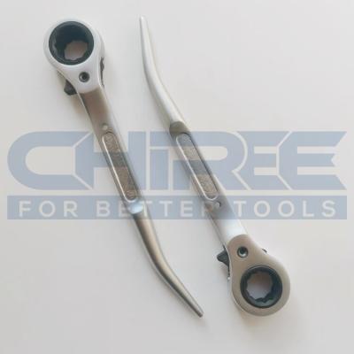 China Nuevo diseño de tipo de chorro de doble tamaño de conexión 19 x 22 mm de andamios Podger Ratchet longitud 250 mm como herramientas de construcción en venta