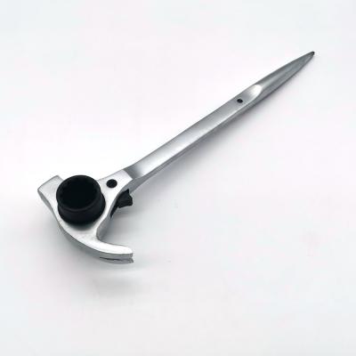 China Hammer Ratchet Wrench 4 in 1 Scaffolding Podger Ratchet 19x22mm Spud Ratchet with Claw Hammer for sale