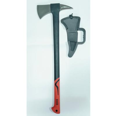 China European Combo Hatchet With Log Pick Axe Fiberglass Handle Forged Head Spiked Firefighter Fireman Emergency Tools for Splitting for sale