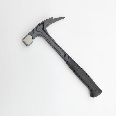 China All Steel Roofing Hammer 600g Wholly Forged Single Claw Magnetic Nail Holder Side Nail Puller Fiberglass Rubber OEM for Roofers for sale