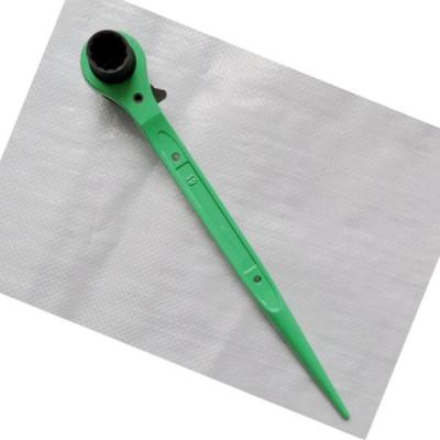 China Scaffolder Rigging Tools Powder Plated Double Sockets 19mm 21mm Straight Handle Podger Ratchet Spanner for sale
