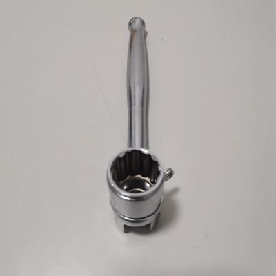 China Bright Chrome Steel Scaffolding Swing-over Box Spanner 12 Points 7/16in 21mm Poker Handle Scaffolder Spanner for sale