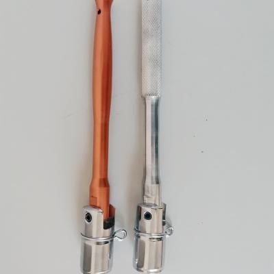 China Golden Color CRV Steel 12 Points Socket Swingover Spanner Anodized Finish Aluminum Handle Poker Scaffolder Spanner for sale