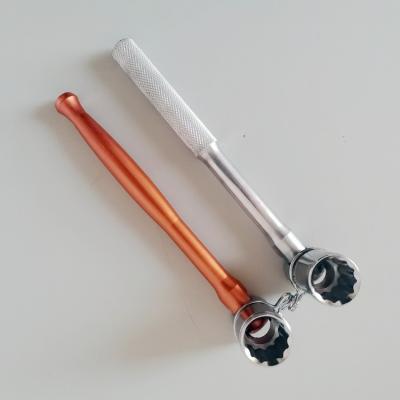 China Golden Color CRV Steel 12 Points Socket Swingover Spanner Anodized Finish Aluminum Handle Poker Scaffolder Spanner for sale