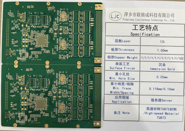 Quality 12 Layers Server Communication PCB For Fast Secure Data Processing And Storage for sale