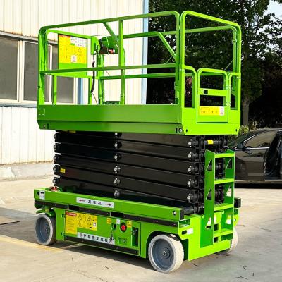 China Batterij aangedreven luchtwerkplatform met aandrijvingsmotor en 320 kg nominale laadcapaciteit Te koop