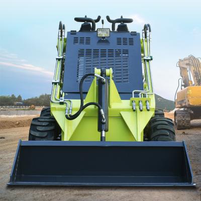 China Elektrische kleine skid steer loader 30% Gradeability Plug-in tracked sliding loader Te koop