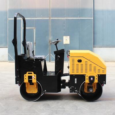 Cina Compattatore a doppio tamburo a rulli vibratori da 1 tonnellata per la compattazione del suolo in impianti di produzione in vendita