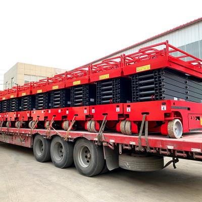 China Mid Rise 4m Portable Small Scissor Lift 2400*1170mm with Max Lifting Height of 4m for sale