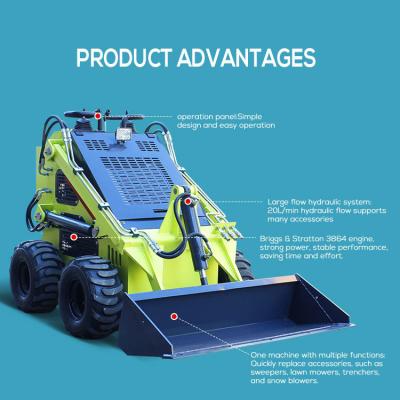 Cina Caricatore a ruote Chinese Multifunctional Attachments Compact Mini Skid Steer Loader Con CE in vendita