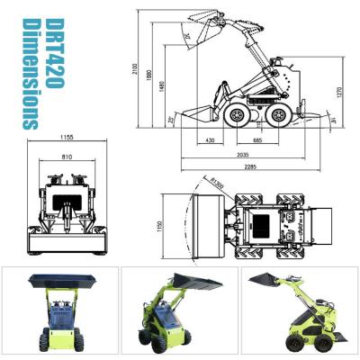 Cina 17.1kw Mini Skid Steer Loader La soluzione ideale per un funzionamento veloce e regolare in vendita