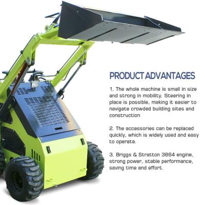 China Ga achter de kruiper Mini Skid Steer Loader aangedreven door YUNNEI motor voor het voordeel Te koop