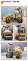 China Garment Shops 3 Ton Double Drum Vibratory Road Roller Mini Road Roller Compactor for sale