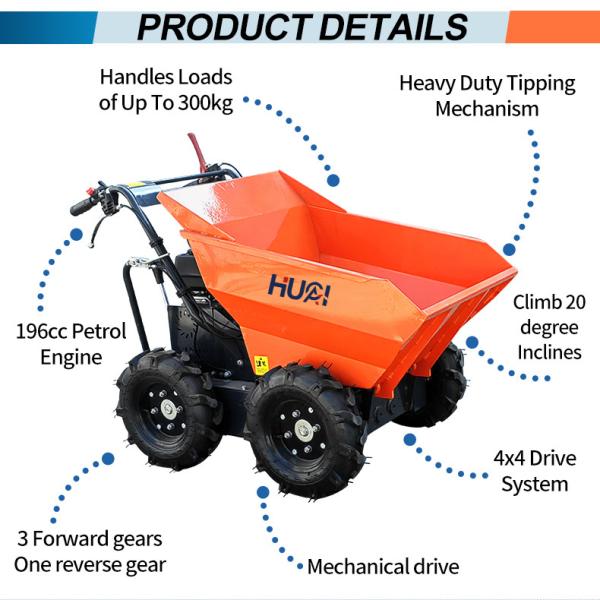 Quality Versatile Mini Dumper Track Carrier with Hydraulic Tipping and 93 Unleaded for sale