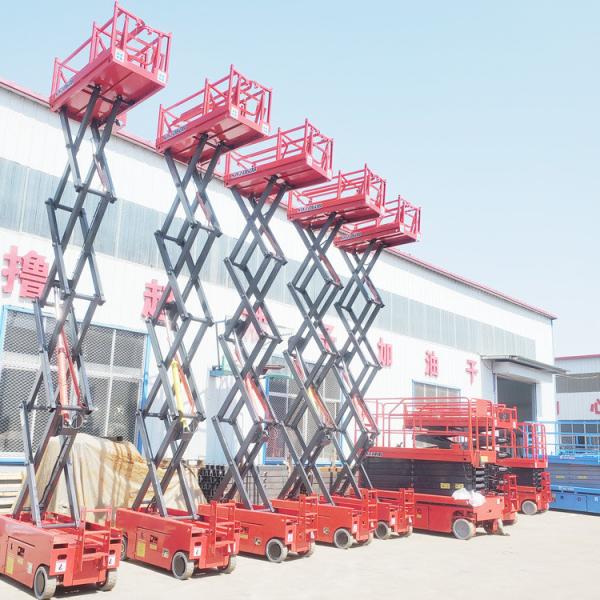 Quality 2400*1170mm Aerial Platform Electric Hydraulic Scissor Lift with 18 Channel for sale