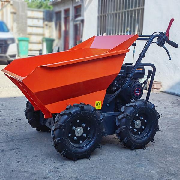 Quality Hand Pull Rope Recoil Start Mini Dumper Truck with Petrol Engine Power and 125L for sale