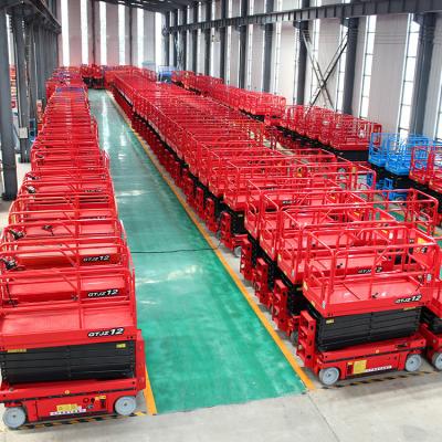 Cina 12m 320kg Self-propelled Scissor Lift per la costruzione di serre piattaforma di lavoro aereo in vendita