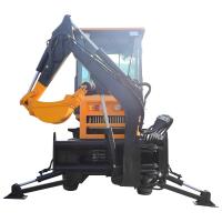 China Gradeability 30° HQ-WZ-8-12 Construction Mini Loader Backhoe Loader With Backhoe for sale
