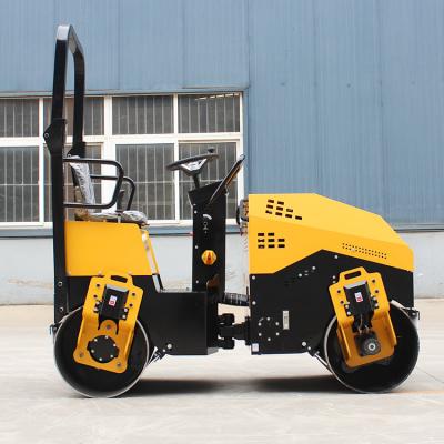 中国 1.5トンのシングルドラムとダブルドラム 30KNの興奮力を持つロードローラー 販売のため