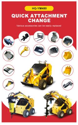 Cina Lavori di costruzione Mini Skid Steer Wheel Loader con HQ Valve idraulica e motore Epa in vendita