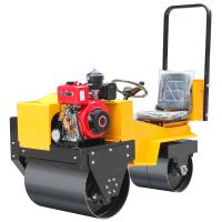China Mini Double Drum Vibratory Road Roller Compactor for Soil Asphalt Compaction 0.7Ton for sale