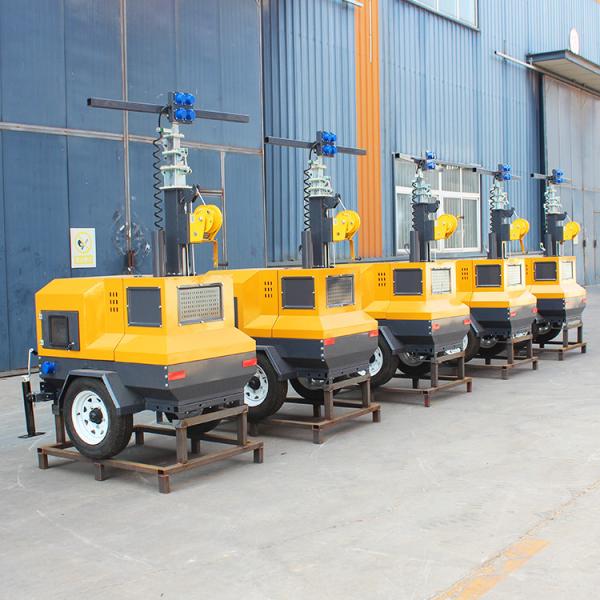 Quality 3500K Floodlight Mobile Trailer Mounted Solar Power LED Light Towers for Street for sale