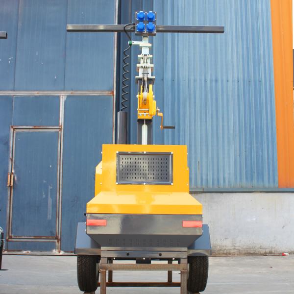 Quality 220v Pushcart Type 5M Manual Rod LED Mobile Light Tower 200W 300W 400W IP Rated for sale