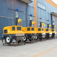 China Construction Mobile Light Tower Trailer Mounted Diesel Generator Mobile Lighting Tower for sale