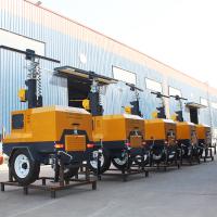 China Construction Mobile Light Tower Trailer Mounted Diesel Generator Mobile Lighting Tower for sale