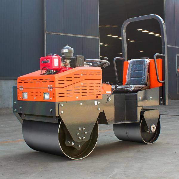 Quality High Power 8HP 1Ton Ride-on Mini Vibratory Roller for Small Size Road Constructi for sale