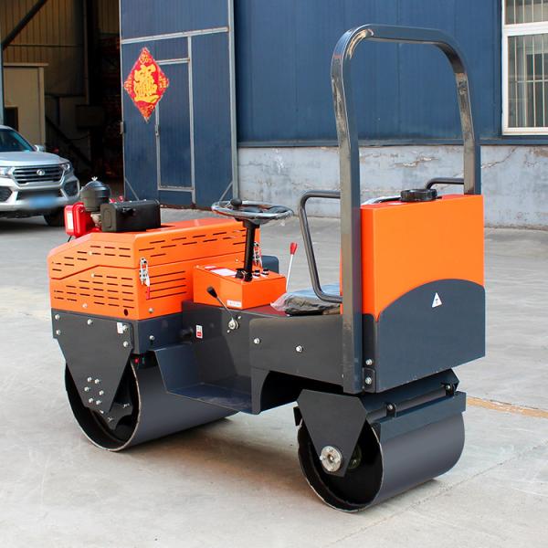 Quality High Power 8HP 1Ton Ride-on Mini Vibratory Roller for Small Size Road Constructi for sale