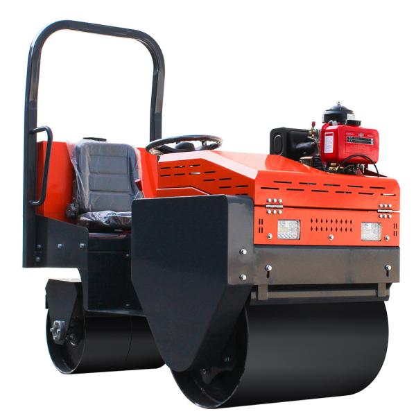 Quality High Power 8HP 1Ton Ride-on Mini Vibratory Roller for Small Size Road Constructi for sale
