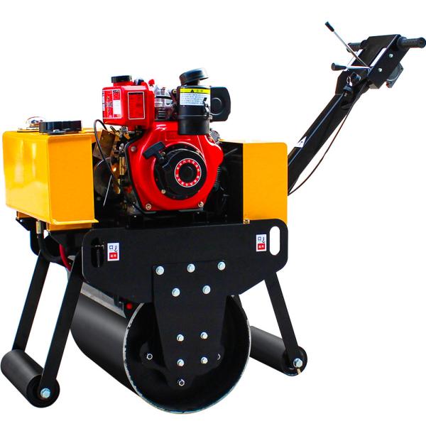 Quality Electric Start 0.3 Ton Walk Behind Single Drum Roller HQ-YL600C for Vibratory Road Repair for sale
