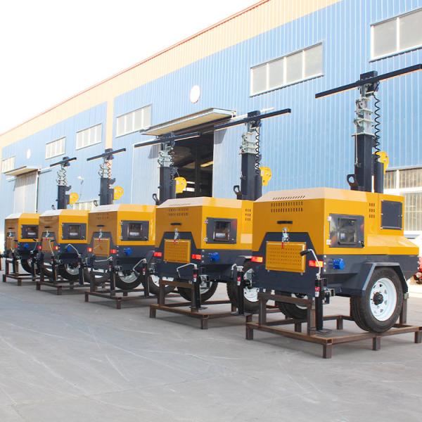 Quality Highly 7m Hydraulic Lighting Tower with 12H Continuous Operation and Kubota Engine for sale